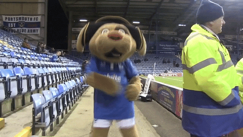 Twist And Shout Mascot GIF by Portsmouth Football Club - Find & Share ...