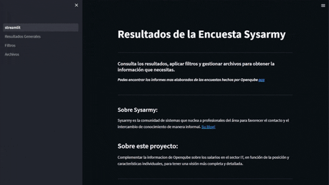 GitHub - AlanGMF/sysarmy_streamlit: Filtros para las encuestas de Sysarmy con Streamlit y Plotly