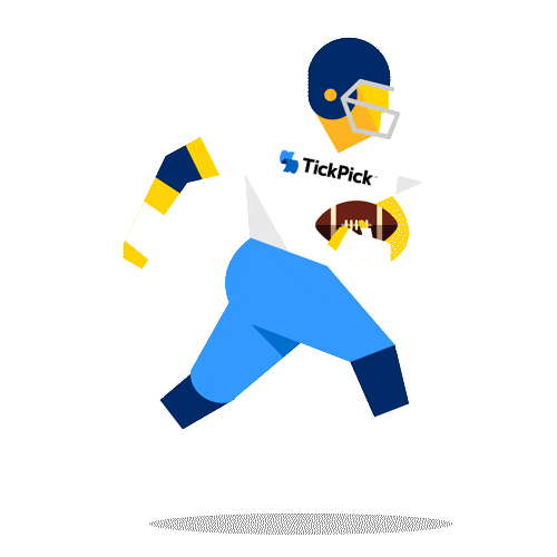 Football Player Running Sticker by TickPick for iOS & Android | GIPHY