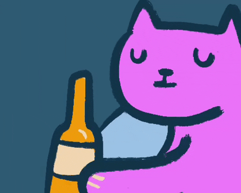 Drunk Cat GIF by Abitan - Find & Share on GIPHY