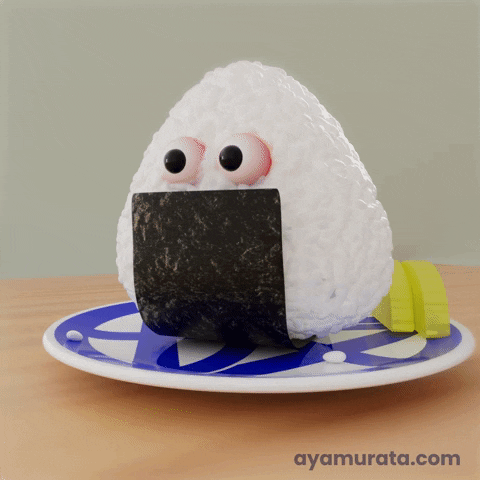 Rice Ball Cooking GIF by Aya Murata - Find & Share on GIPHY