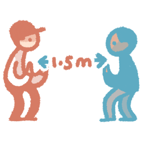 Keep Your Distance Crab Walk Sticker for iOS & Android | GIPHY