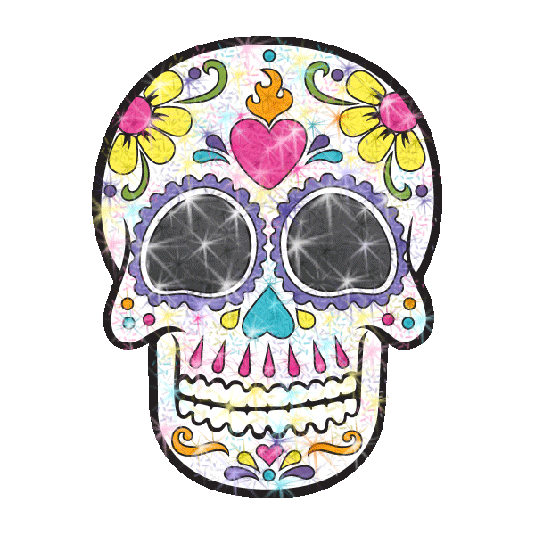 Skull Calavera Sticker by Ex-Voto Design / Leslie Saiz for iOS ...