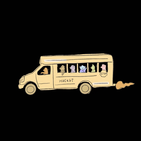 School Bus Travel GIF by HexLabs - Find & Share on GIPHY