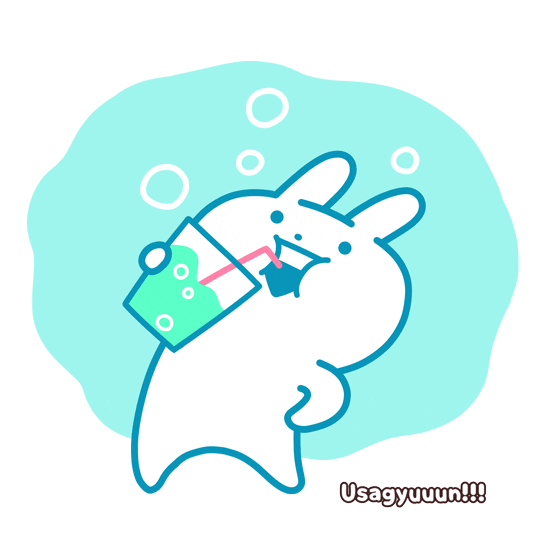 Excited Drink Sticker by Minto Inc. for iOS & Android | GIPHY