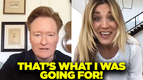 Kaley Cuoco Vibe GIF by Team Coco - Find & Share on GIPHY