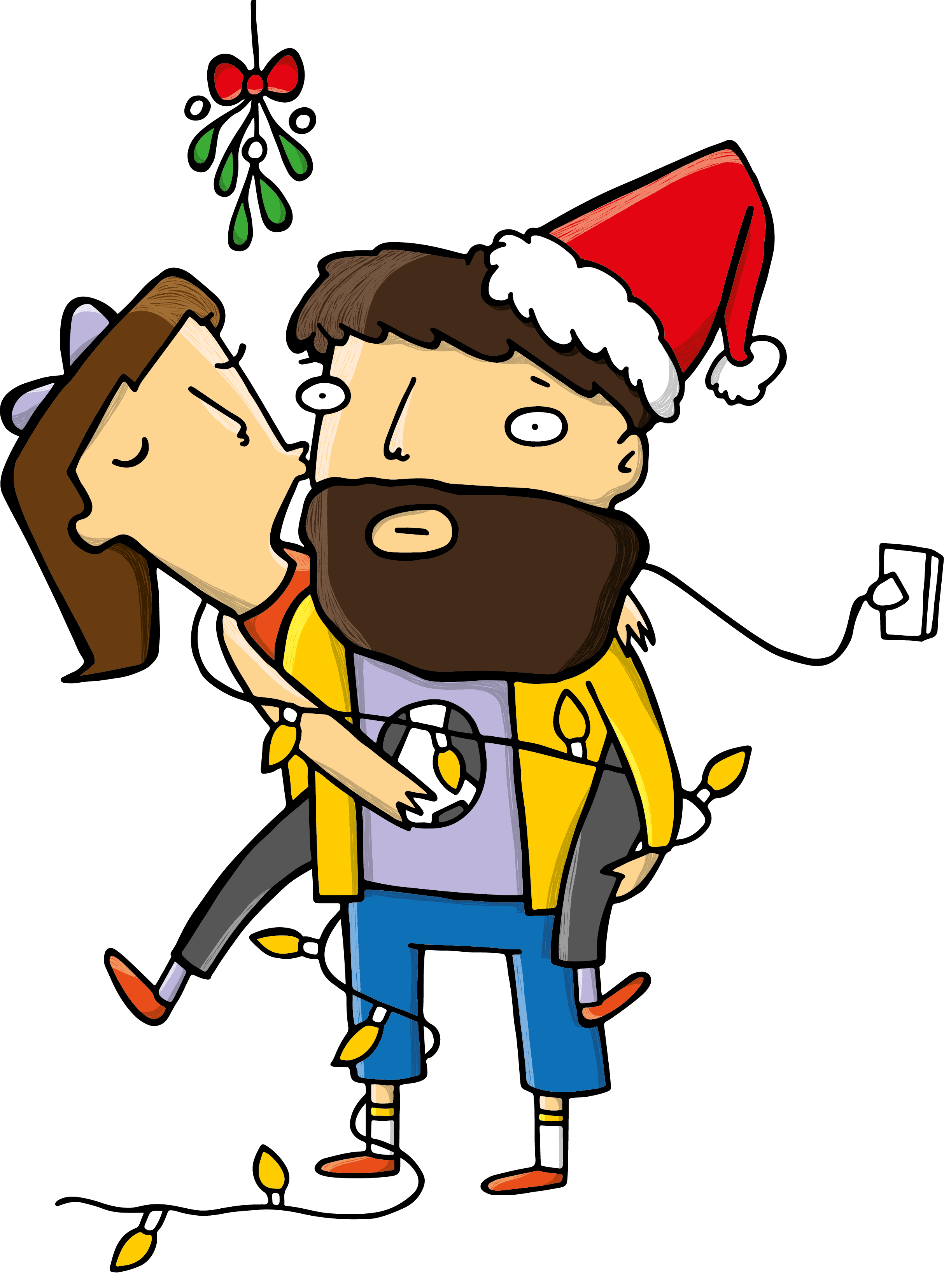 Christmas Kisses Sticker by Shamika Chaves for iOS & Android | GIPHY