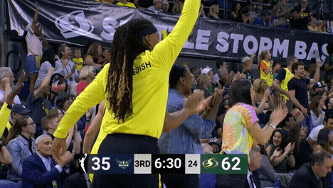 Happy Seattle Storm GIF by WNBA - Find & Share on GIPHY