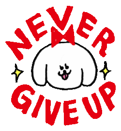 Never Give Up Dog Sticker by Pantovisco for iOS & Android | GIPHY