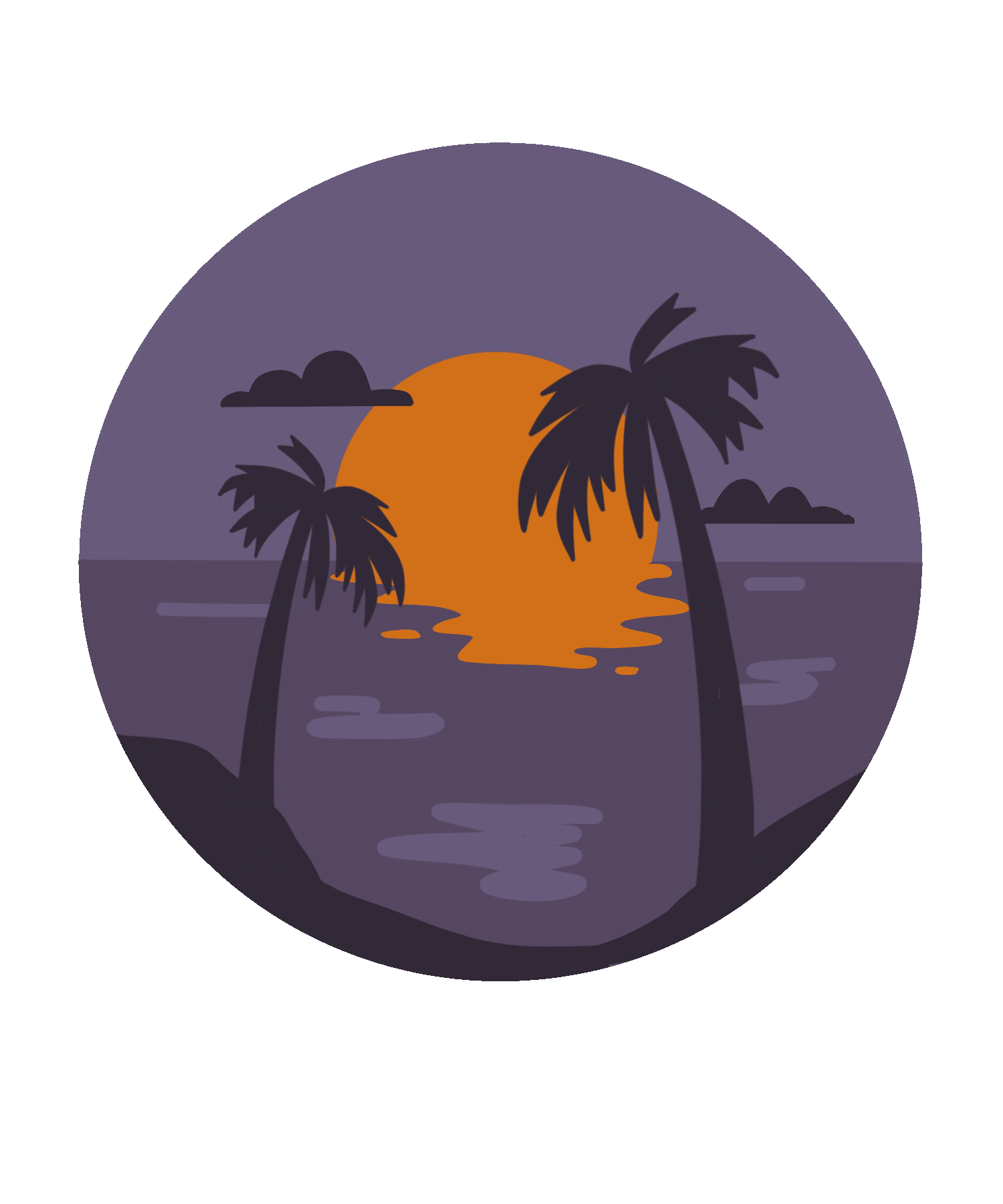 Palm Trees Beach Sticker for iOS & Android | GIPHY