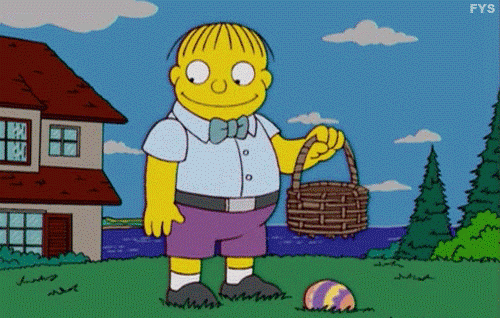 the simpsons, easter, ralph wiggum, easter egg – GIF