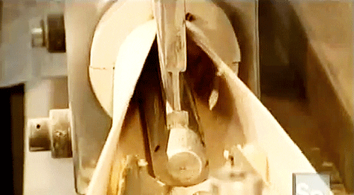 New trending GIF tagged machine rolling factory bagels… | Trending Gifs