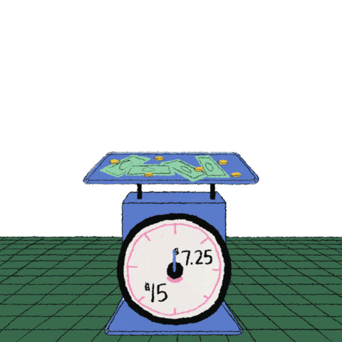 Money Minimum Wage Sticker by Creative Courage for iOS & Android | GIPHY