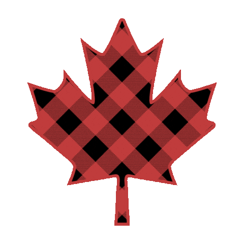 Maple Leaf Plaid Sticker by ET Canada for iOS & Android | GIPHY