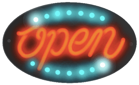 Open Sign Neon Gif