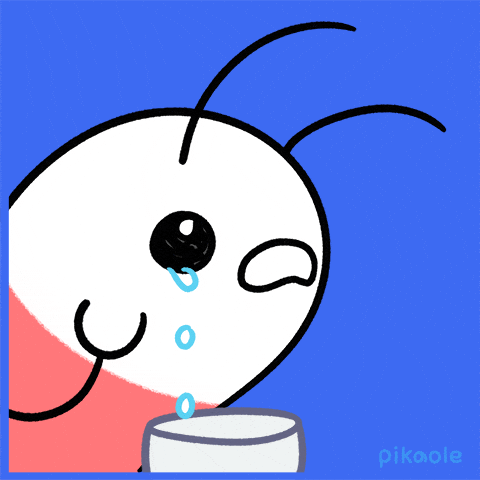 Crying Drinking Gif
