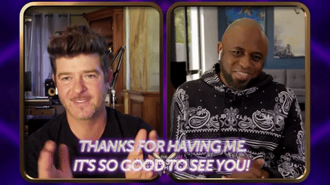 Nice To See You Robin Thicke GIF by The Masked Singer - Find & Share on ...