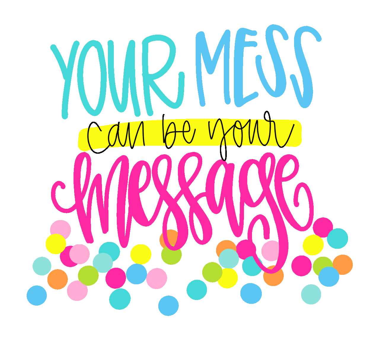 Confetti Mess Sticker by All She Wrote Notes for iOS & Android | GIPHY