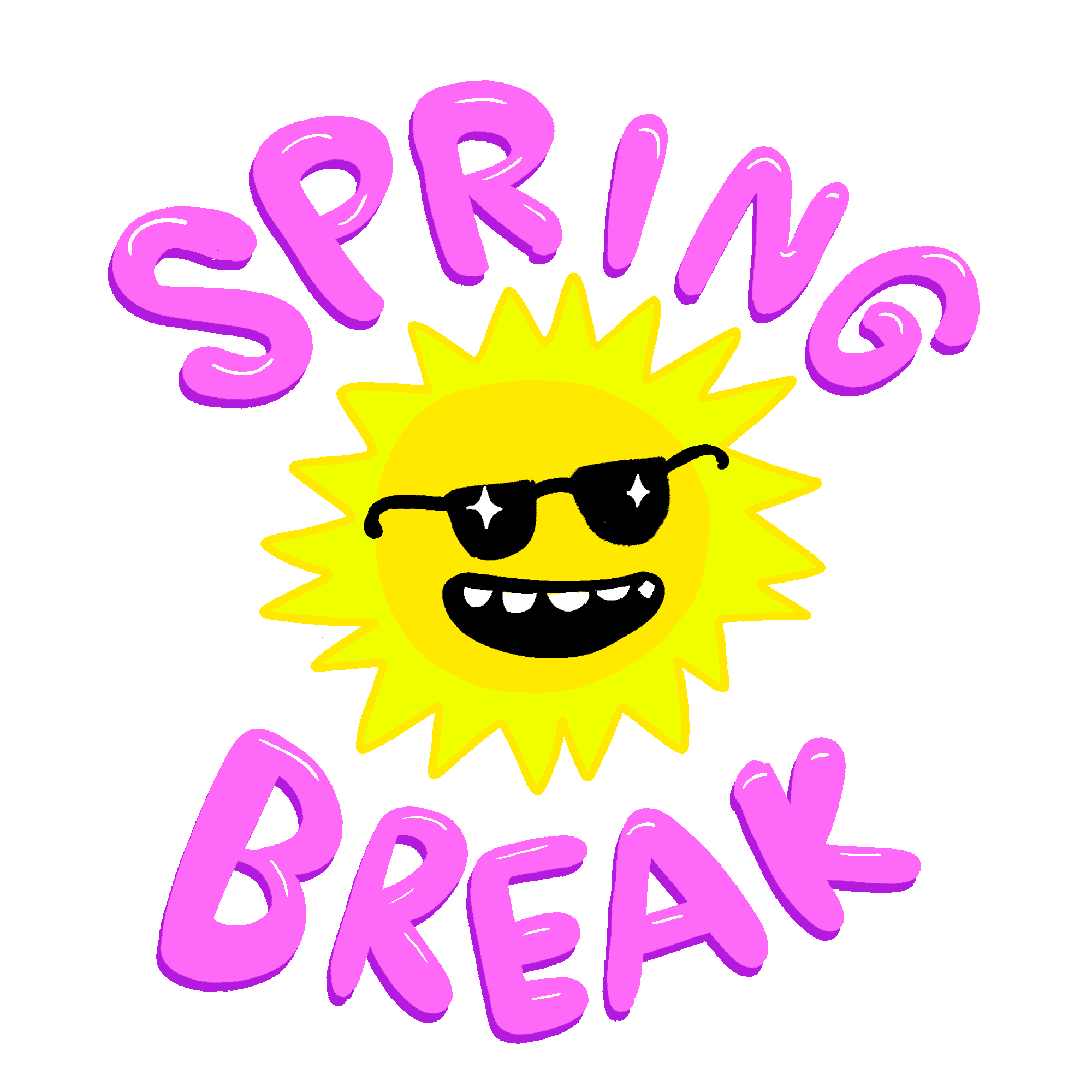 Spring Break Sun Sticker by megan motown for iOS & Android | GIPHY