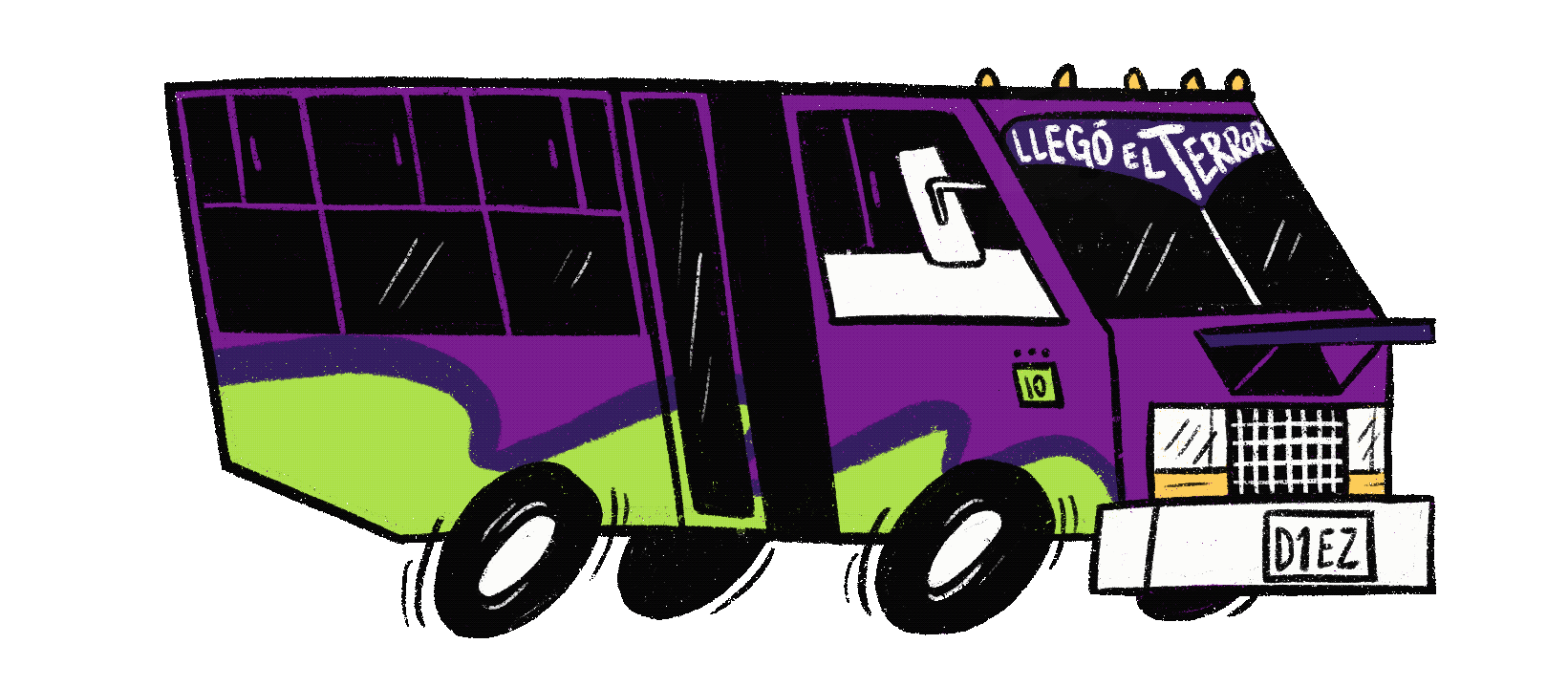 Ride Bus Sticker by Diez for iOS & Android | GIPHY