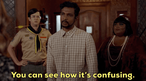 Confused Utkarsh Ambudkar GIF by CBS - Find & Share on GIPHY