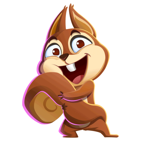 Squirrel Smile Sticker by Words With Friends for iOS & Android | GIPHY
