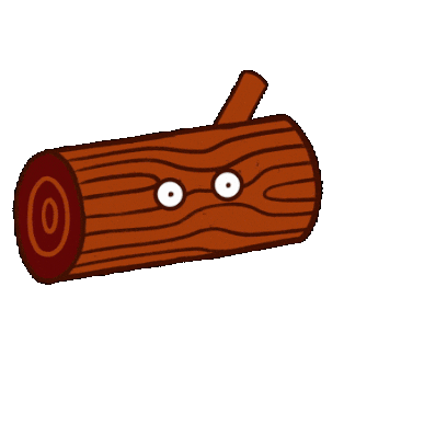 Sad Wood Sticker by Erin Johnson for iOS & Android | GIPHY