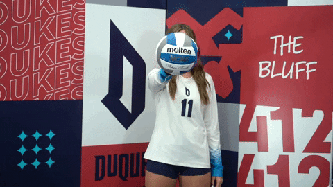 Volleyball Face Reveal GIF by GoDuquesne - Find & Share on GIPHY