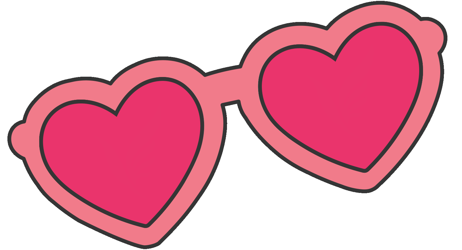 Heart Glasses Sticker by iWhiteKorea for iOS & Android | GIPHY