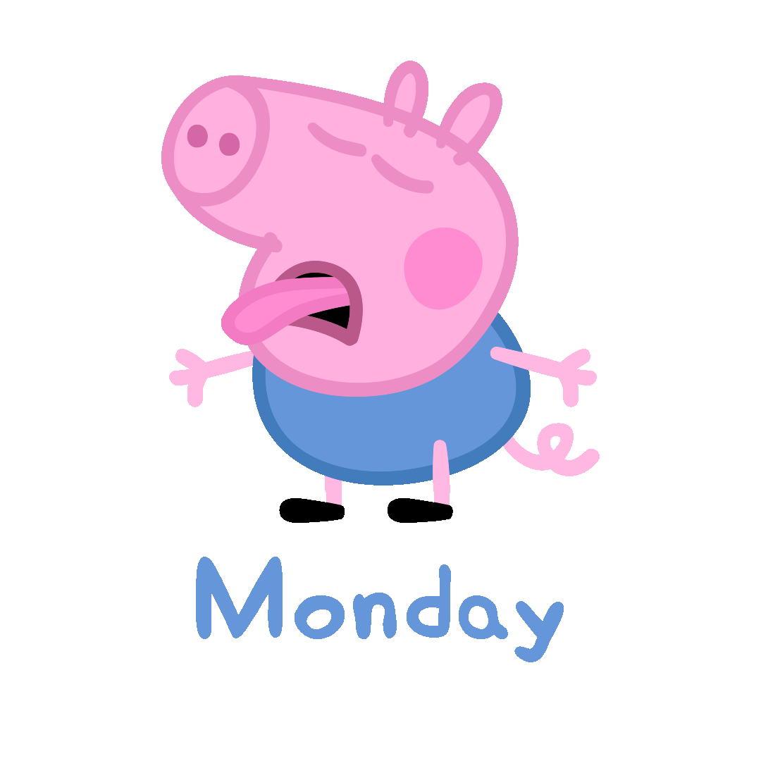 Monday George Sticker by Peppa Pig for iOS & Android | GIPHY