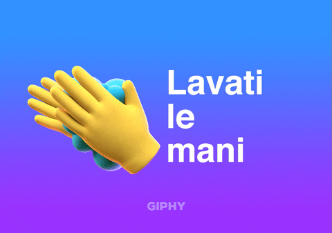 Lavati Le Mani GIF by GIPHY Cares - Find & Share on GIPHY
