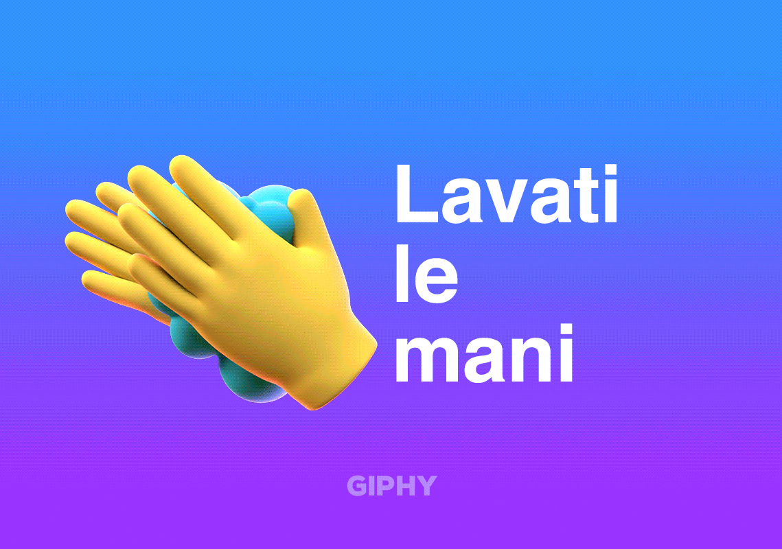 Lavati Le Mani GIF by GIPHY Cares - Find & Share on GIPHY