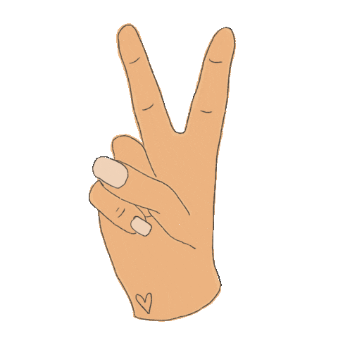 Hand Peace Sticker for iOS & Android | GIPHY