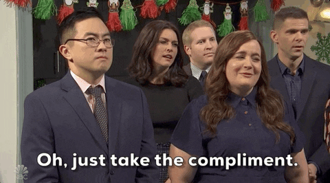 Just Take The Compliment GIFs - Get the best GIF on GIPHY