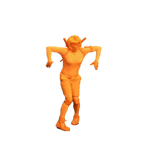 Dance Orange Sticker by Almdudler for iOS & Android | GIPHY