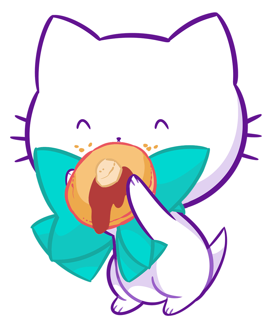 White Cat Eating Sticker by shourimajo for iOS & Android | GIPHY