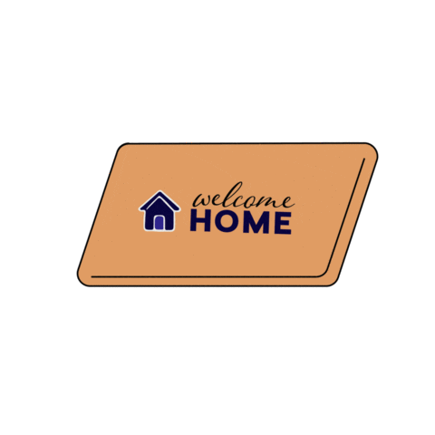 Welcome Home Entrance Mat Sticker by Aaron Lillie for iOS & Android | GIPHY