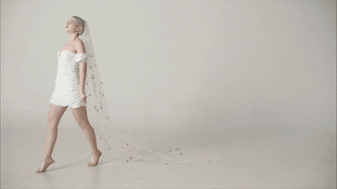 Girl Walking Away In Dress Gif