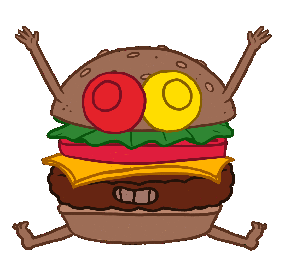 Hungry Burger Sticker by DILLON for iOS & Android | GIPHY