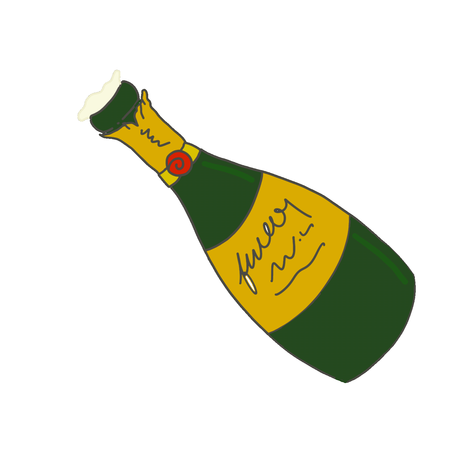 Celebrate Sparkling Wine Sticker for iOS & Android | GIPHY