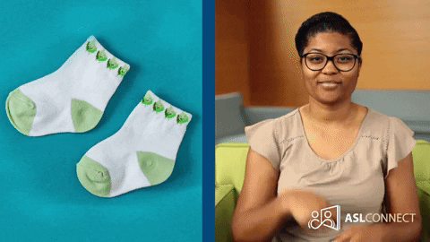 American Sign Language Socks GIF by ASL Connect - Find & Share on GIPHY