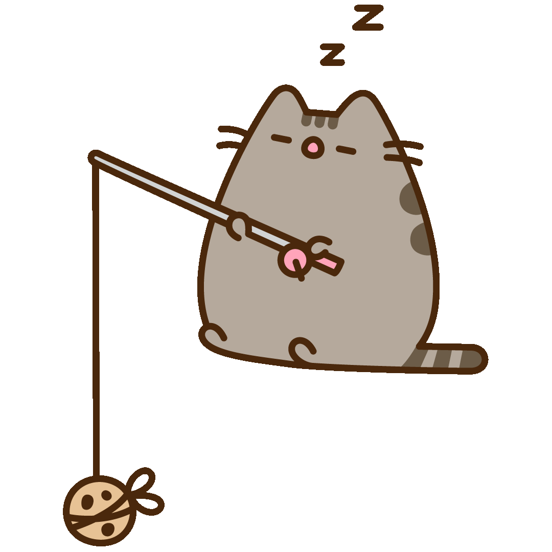 Sleepy Gone Fishing Sticker by Pusheen for iOS & Android | GIPHY