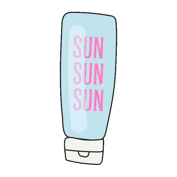 Sunscreen Sticker by Gisou by Negin Mirsalehi for iOS & Android | GIPHY