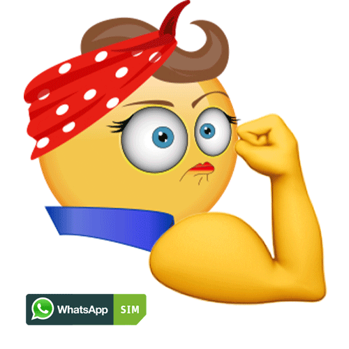Strong Woman Emoji Sticker By Whatsapp Sim For Ios And Android Giphy