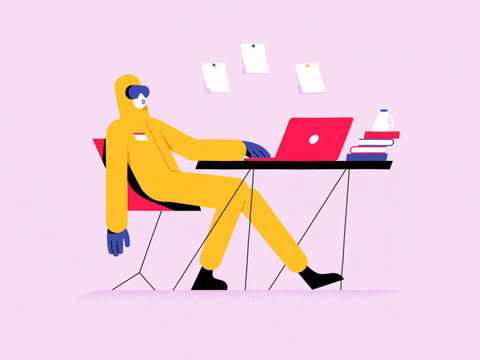 Work From Home Animation GIF by Pavelas Laptevas - Find & Share on GIPHY