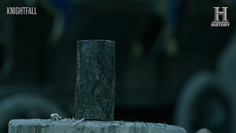 Axe Chopping Wood GIF by HISTORY UK - Find & Share on GIPHY