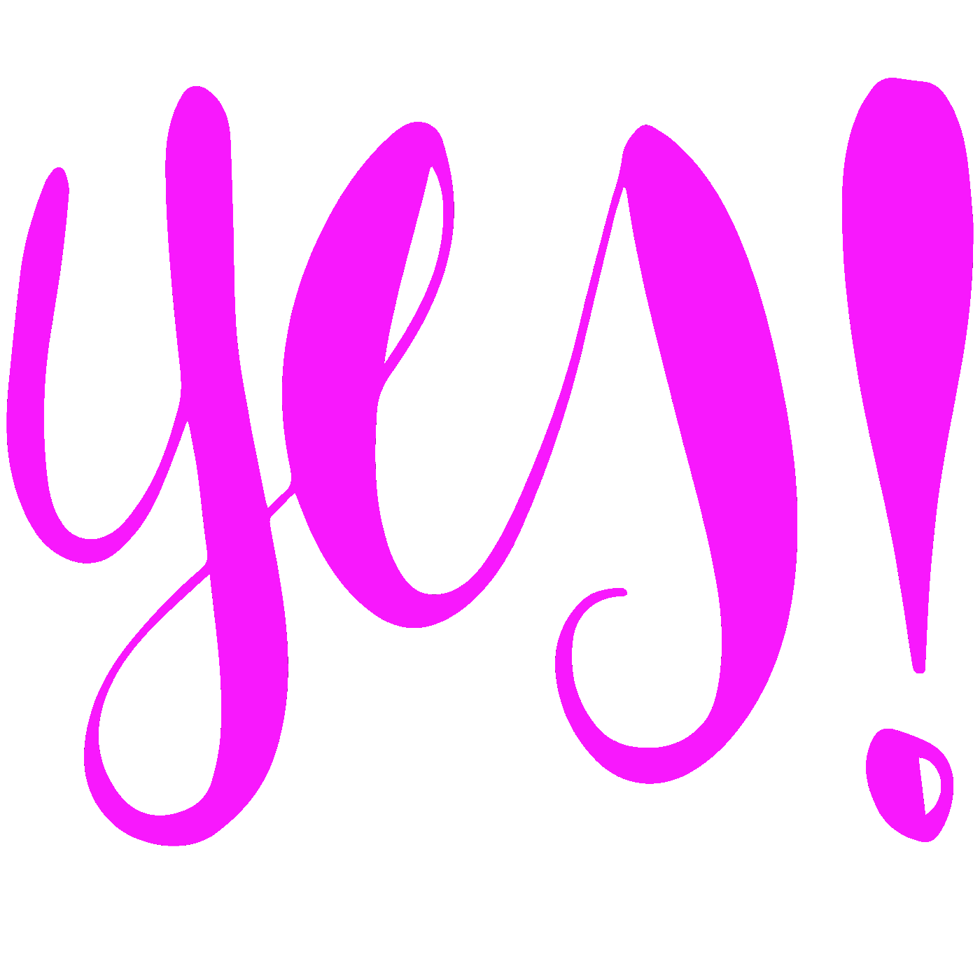 Pink Yes Sticker for iOS & Android | GIPHY