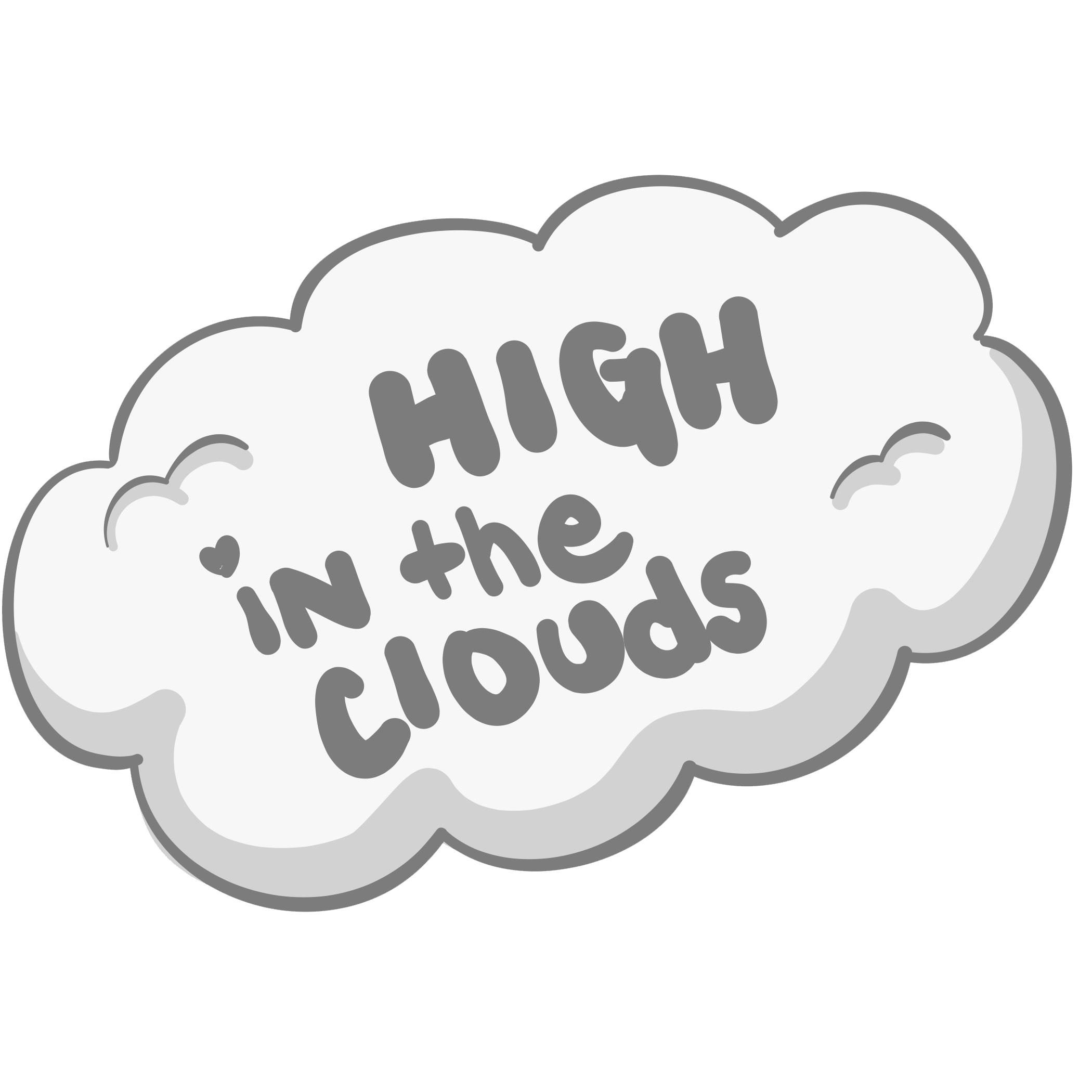 High In The Clouds Weed Sticker by lilxbun for iOS & Android | GIPHY
