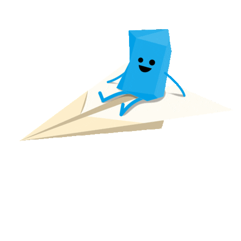 Papierflieger Flying Sticker by Duschbrocken for iOS & Android | GIPHY