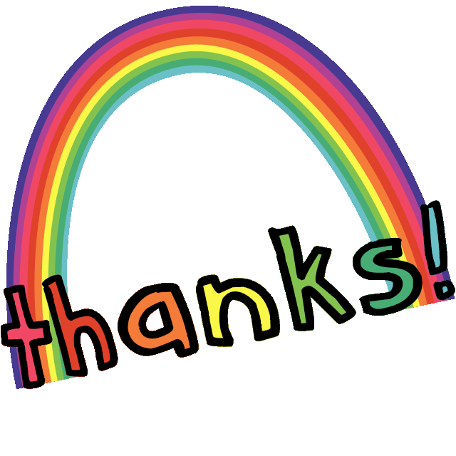 Rainbow Thank You Sticker for iOS & Android | GIPHY